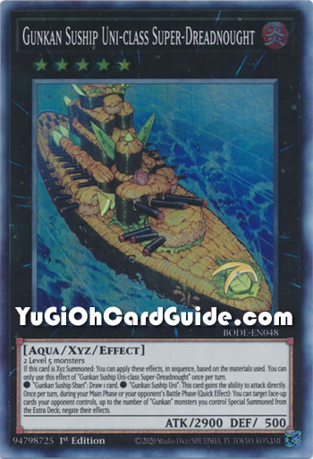 Yu-Gi-Oh! Gunkan Suship Uni-class Super-Dreadnought