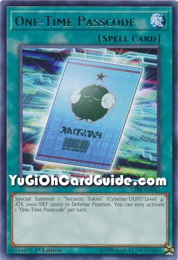 Yu-Gi-Oh! One-Time Passcode