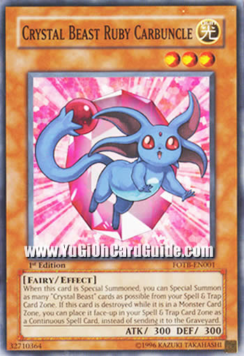 Yu-Gi-Oh! Crystal Beast Ruby Carbuncle