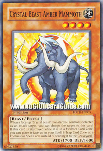 Yu-Gi-Oh! Crystal Beast Amber Mammoth