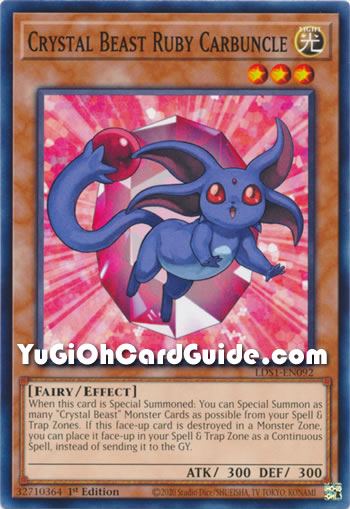 Yu-Gi-Oh! Crystal Beast Ruby Carbuncle