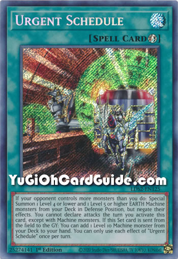 Yu-Gi-Oh! Urgent Schedule