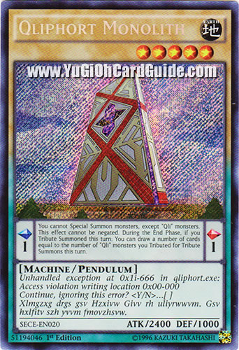 Yu-Gi-Oh! Qliphort Monolith
