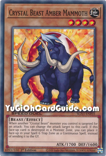 Yu-Gi-Oh! Crystal Beast Amber Mammoth