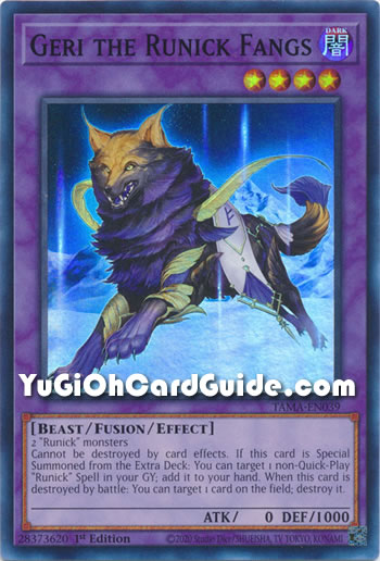 Yu-Gi-Oh! Geri the Runick Fangs